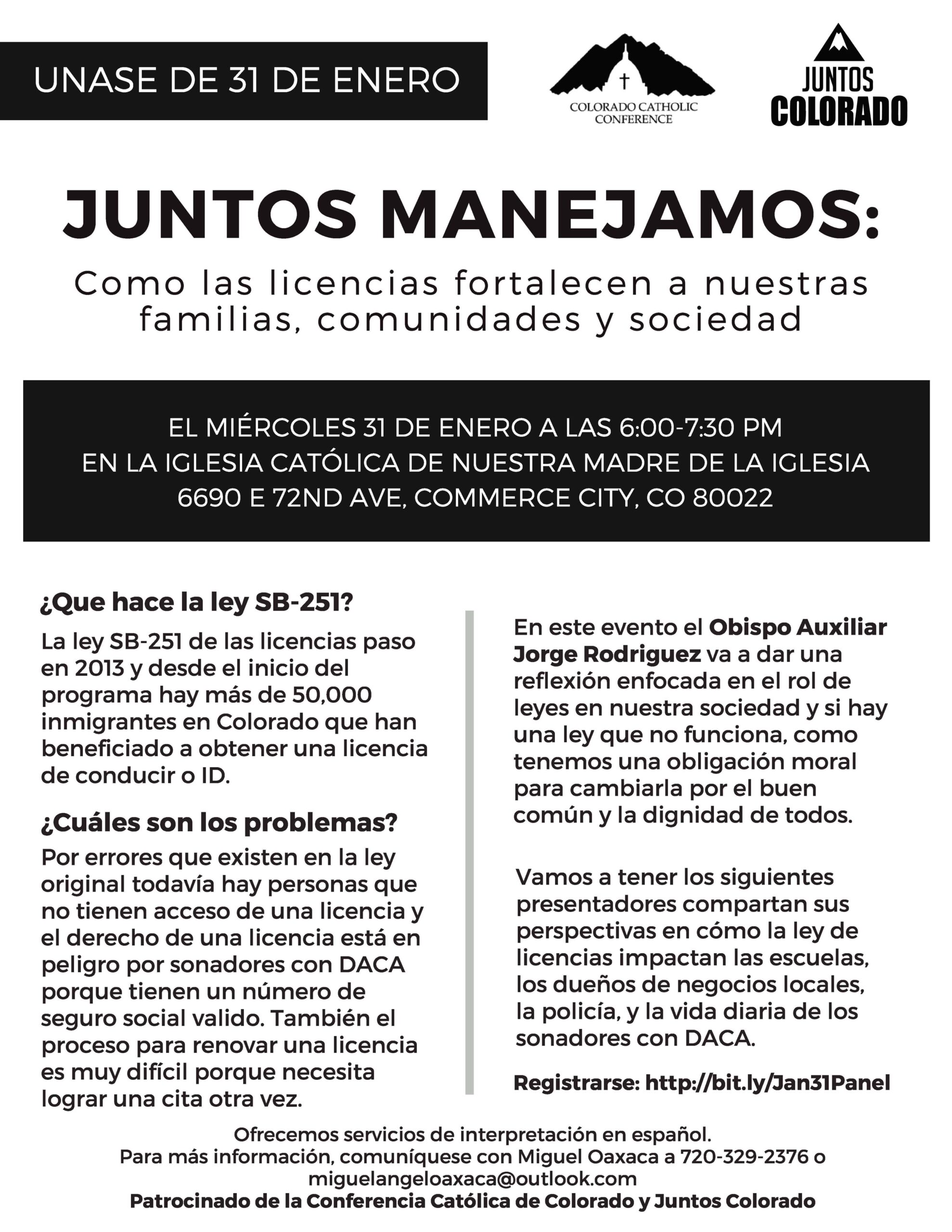 Driver License Panel Flyer | El Pueblo Católico